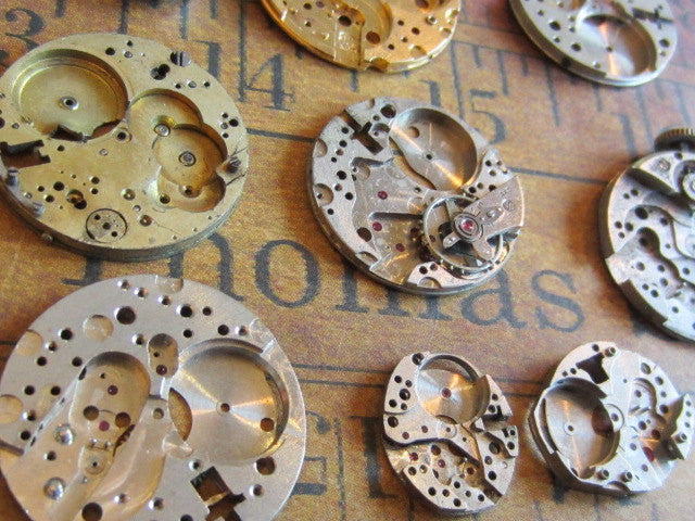 Watch movement plates - Vintage Antique Watch movements parts Steampun ...