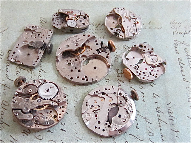 Watch movement plates - Vintage Antique Watch movements parts Steampun ...